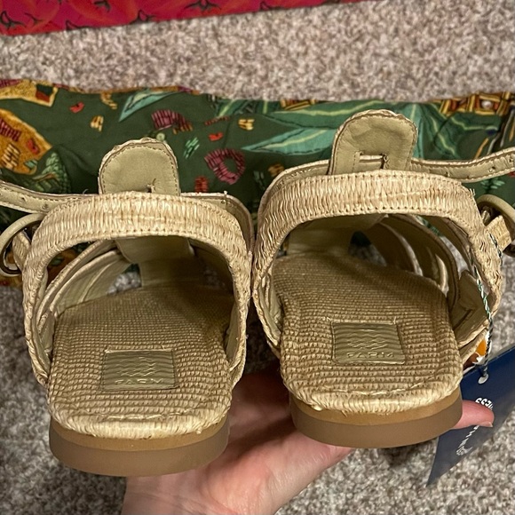 FARM Rio | Shoes | Farm Rio Synthetic Raffia Zigzag Sandal In Natural ...